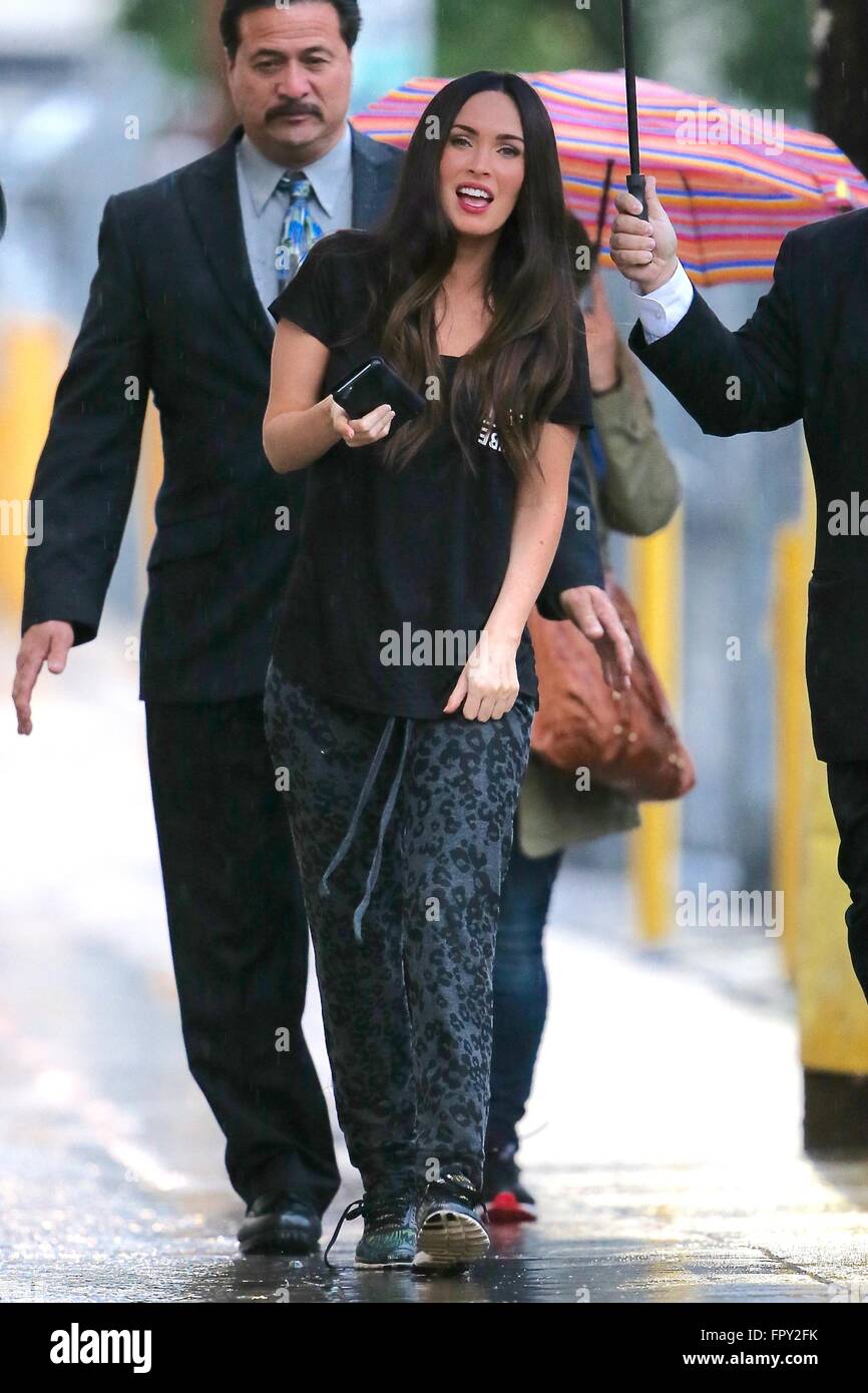Megan Fox seen arriving at the ABC studios for Jimmy Kimmel Live ...