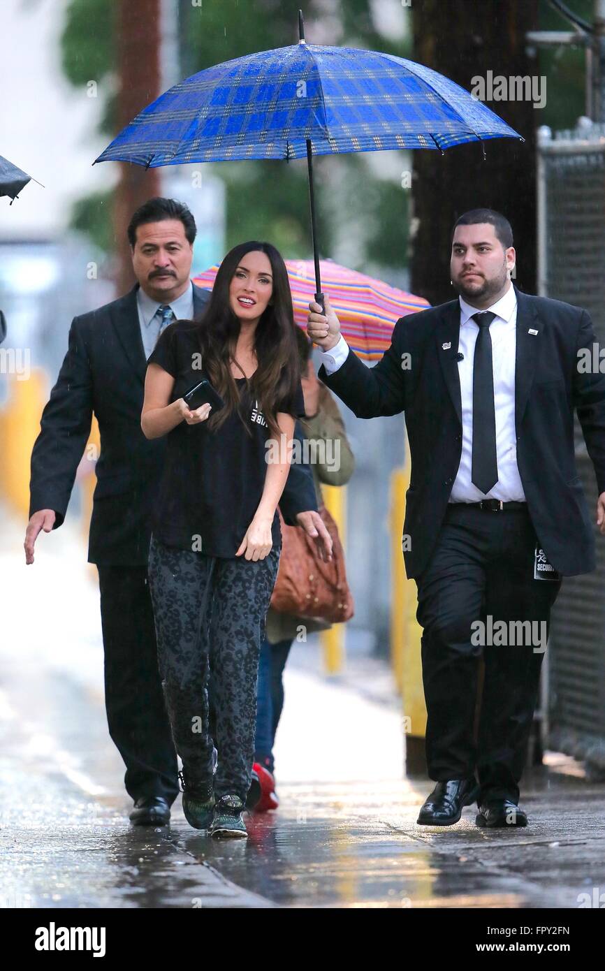 Megan Fox seen arriving at the ABC studios for Jimmy Kimmel Live ...