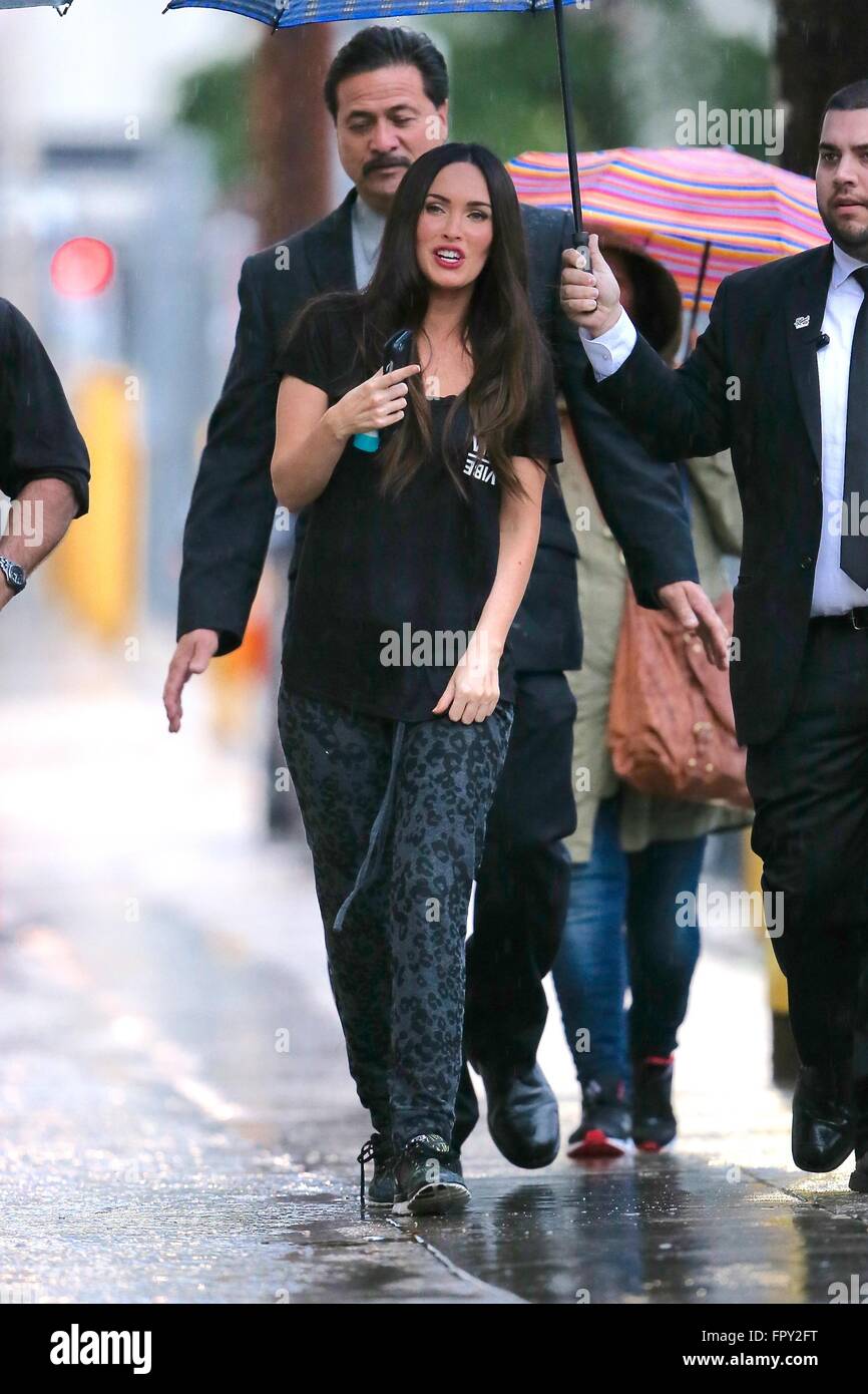 Megan Fox seen arriving at the ABC studios for Jimmy Kimmel Live ...