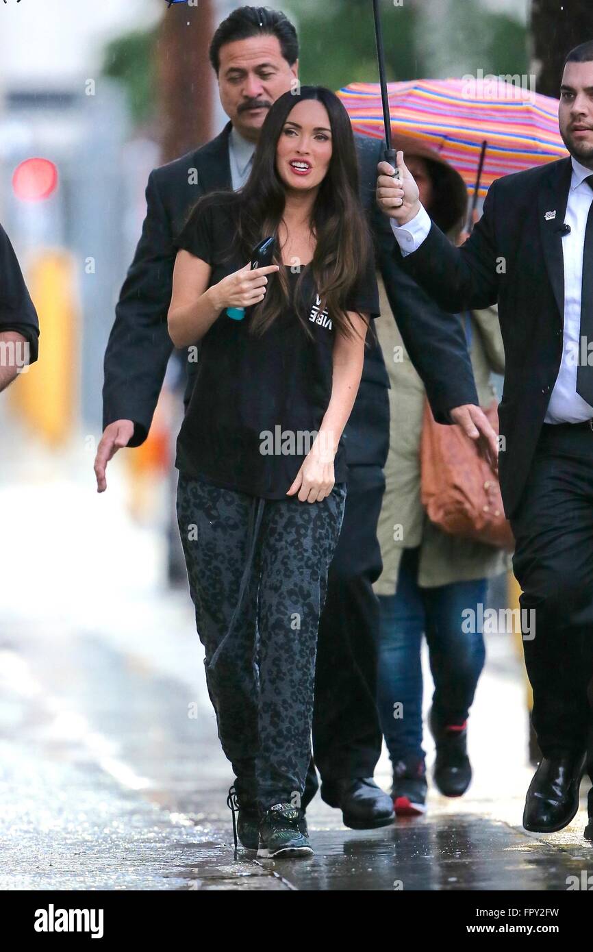 Megan Fox seen arriving at the ABC studios for Jimmy Kimmel Live ...