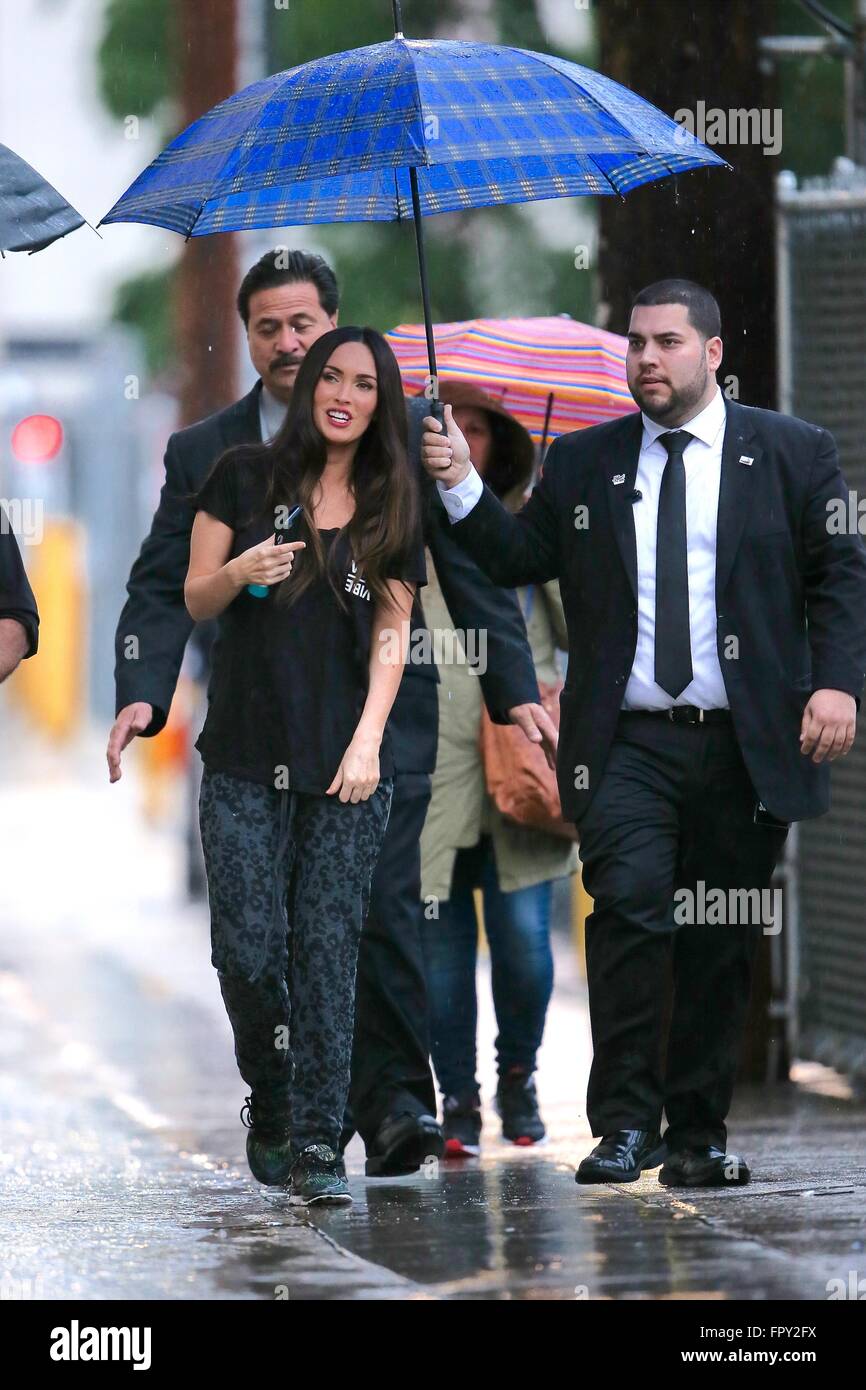 Megan Fox seen arriving at the ABC studios for Jimmy Kimmel Live ...