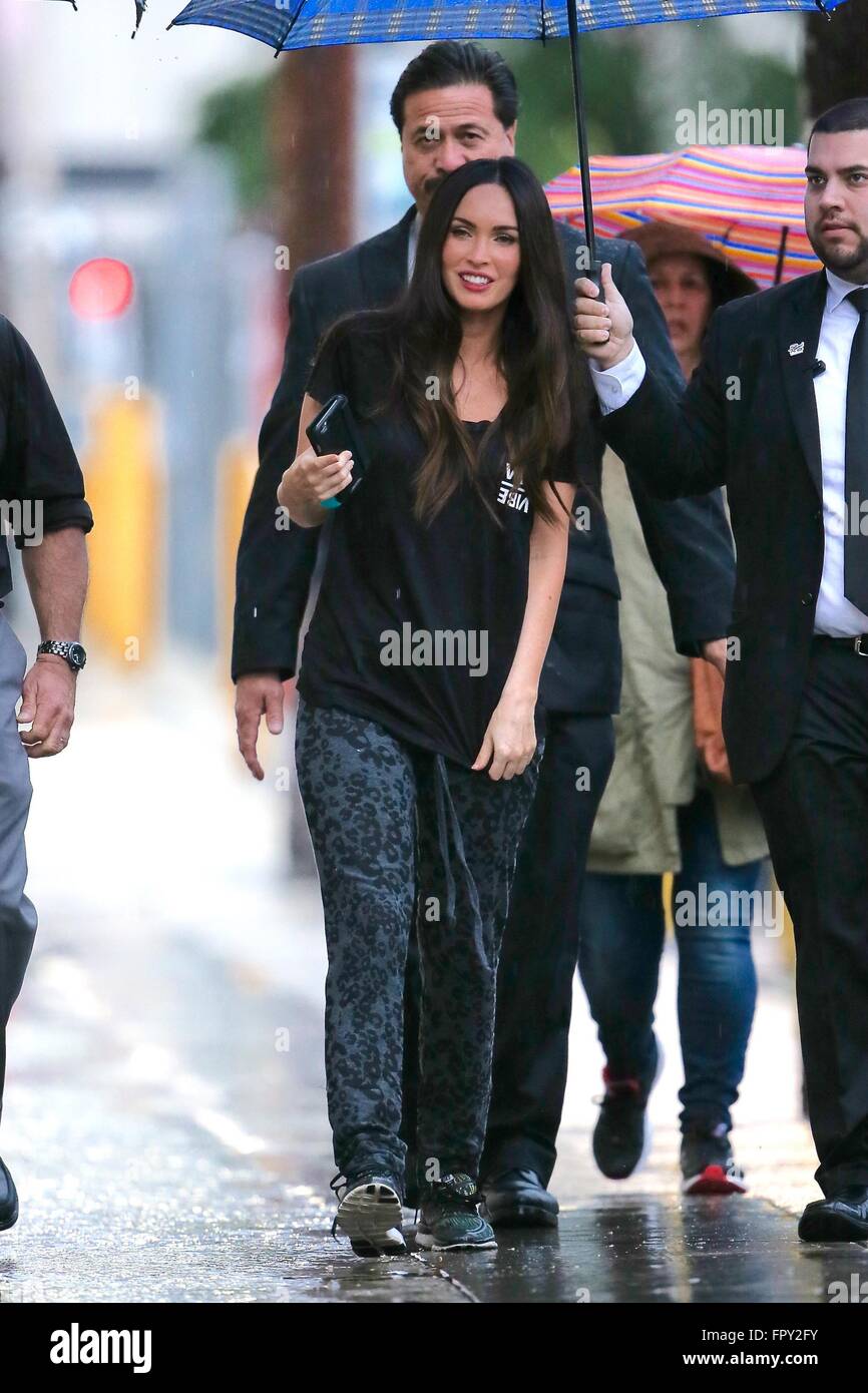 Megan Fox seen arriving at the ABC studios for Jimmy Kimmel Live ...