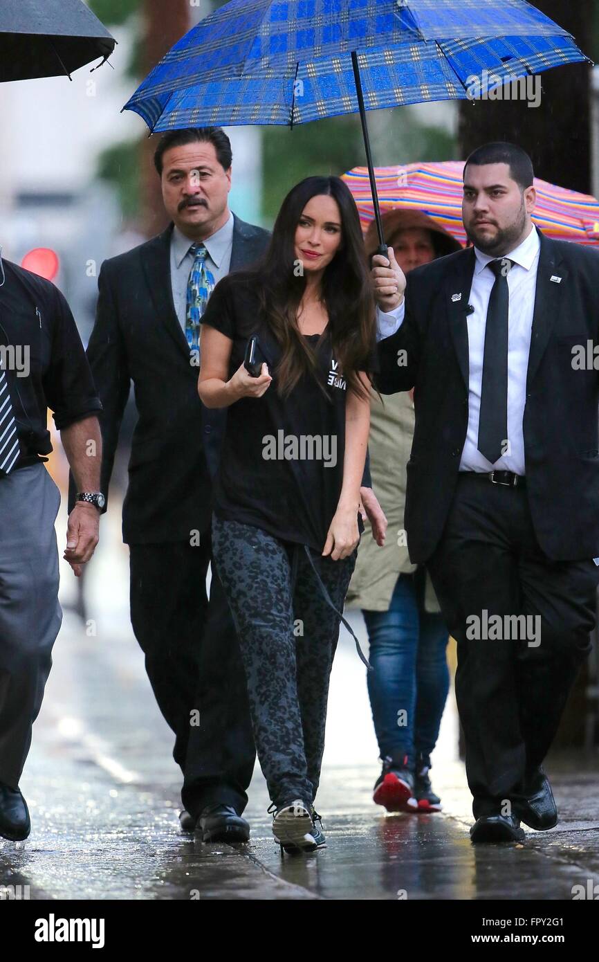 Megan Fox seen arriving at the ABC studios for Jimmy Kimmel Live ...