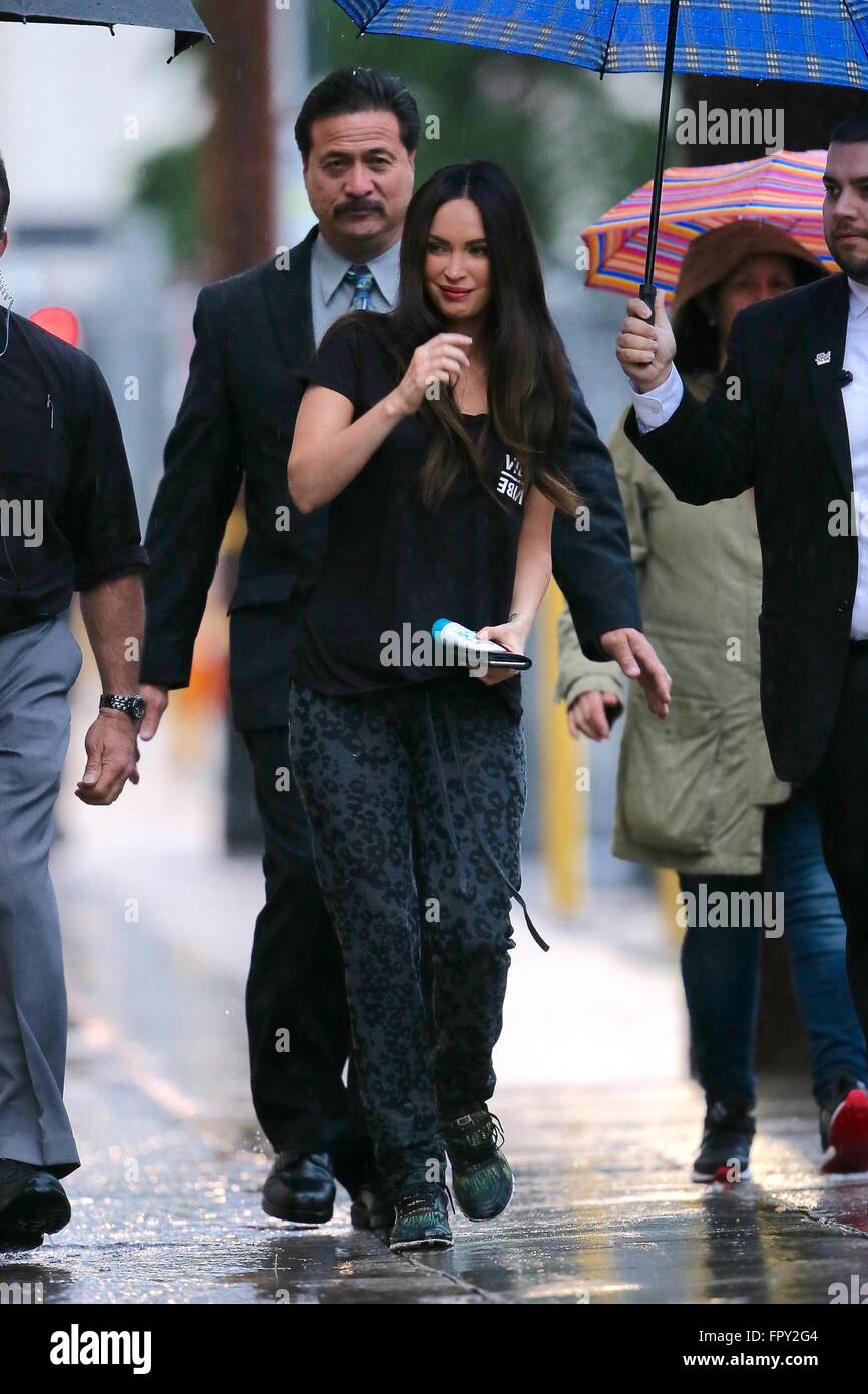 Megan Fox seen arriving at the ABC studios for Jimmy Kimmel Live ...