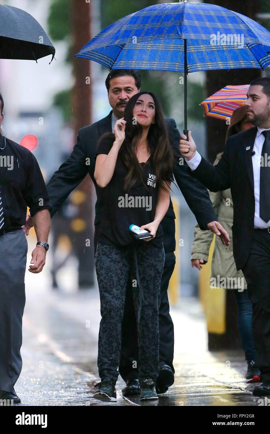 Megan Fox seen arriving at the ABC studios for Jimmy Kimmel Live ...