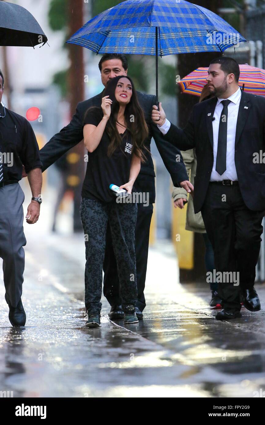 Megan Fox seen arriving at the ABC studios for Jimmy Kimmel Live ...