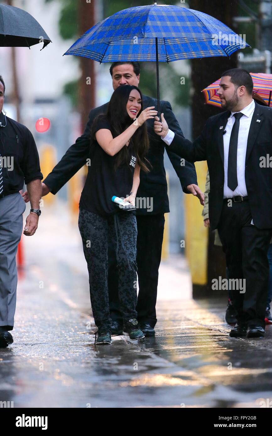 Megan Fox seen arriving at the ABC studios for Jimmy Kimmel Live ...