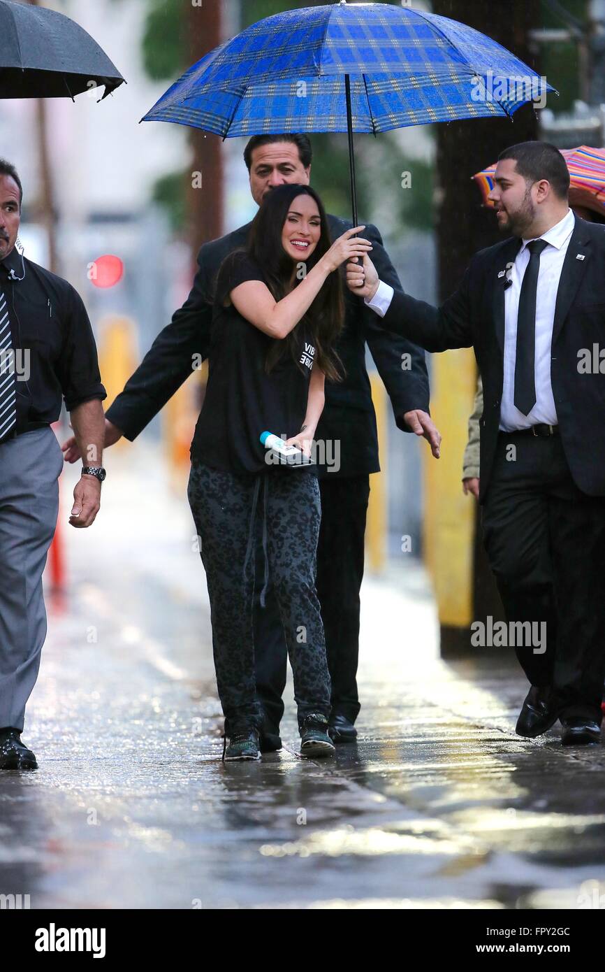 Megan Fox seen arriving at the ABC studios for Jimmy Kimmel Live ...