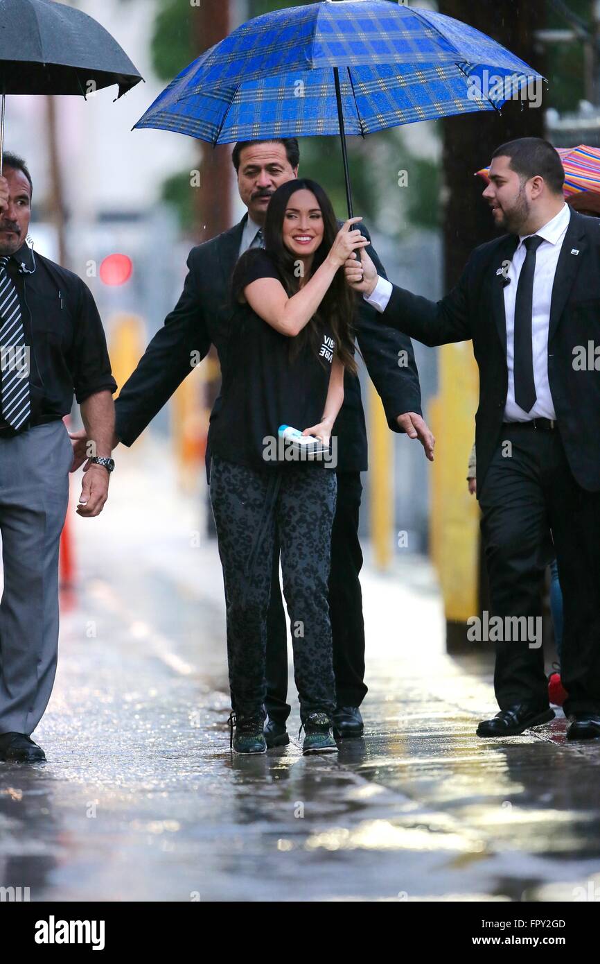 Megan Fox seen arriving at the ABC studios for Jimmy Kimmel Live ...
