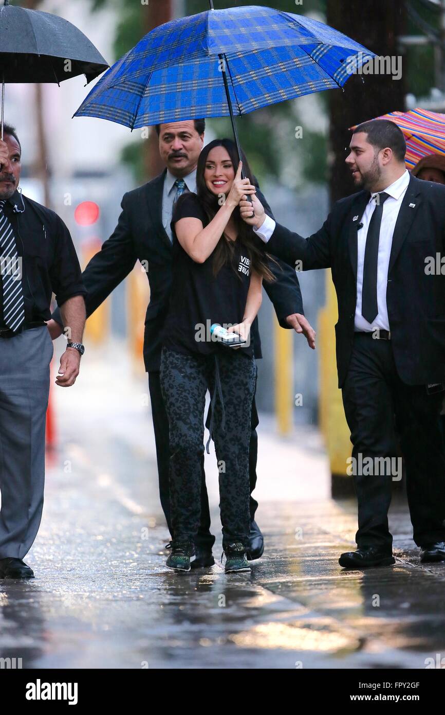 Megan Fox seen arriving at the ABC studios for Jimmy Kimmel Live ...