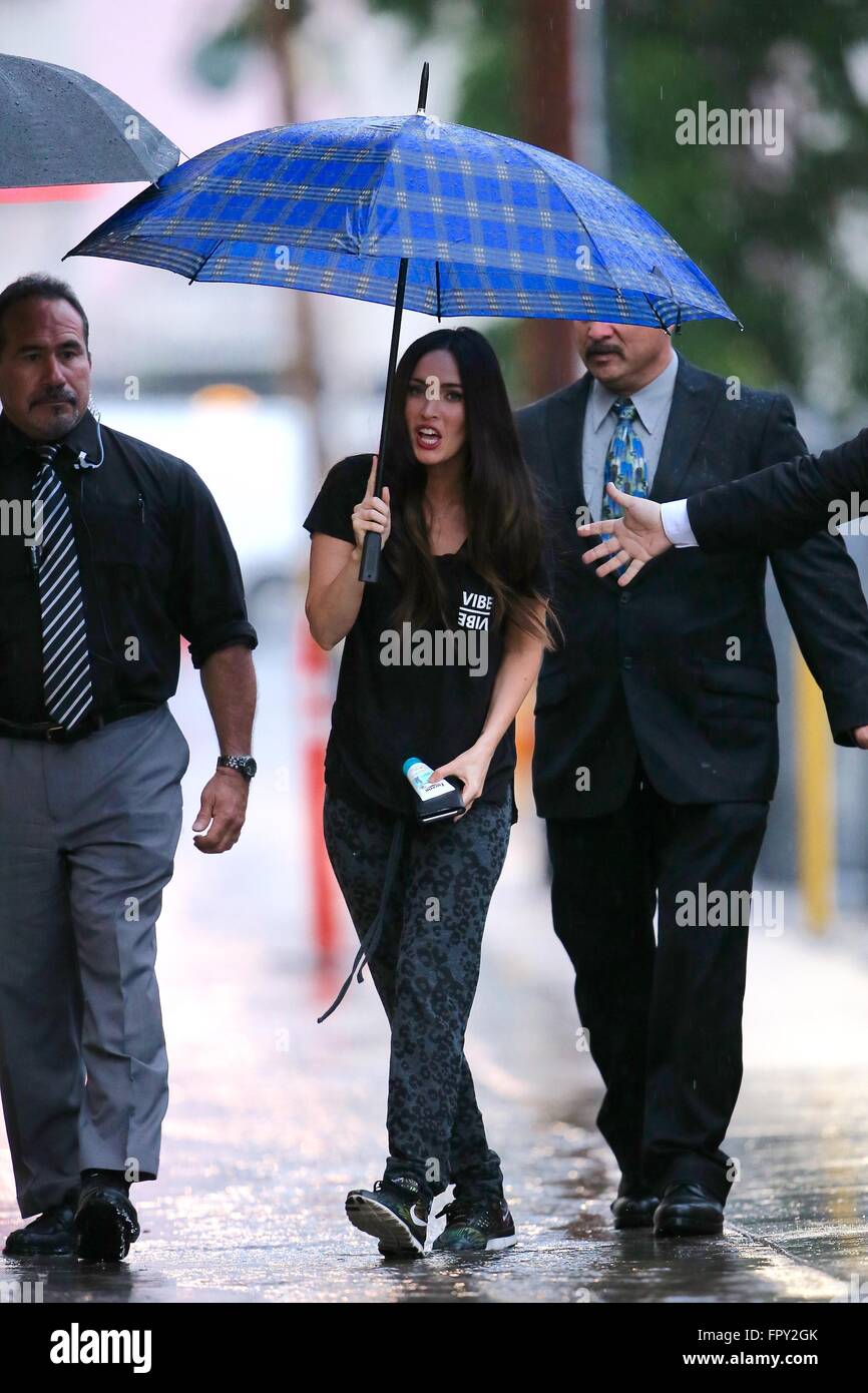 Megan Fox seen arriving at the ABC studios for Jimmy Kimmel Live ...