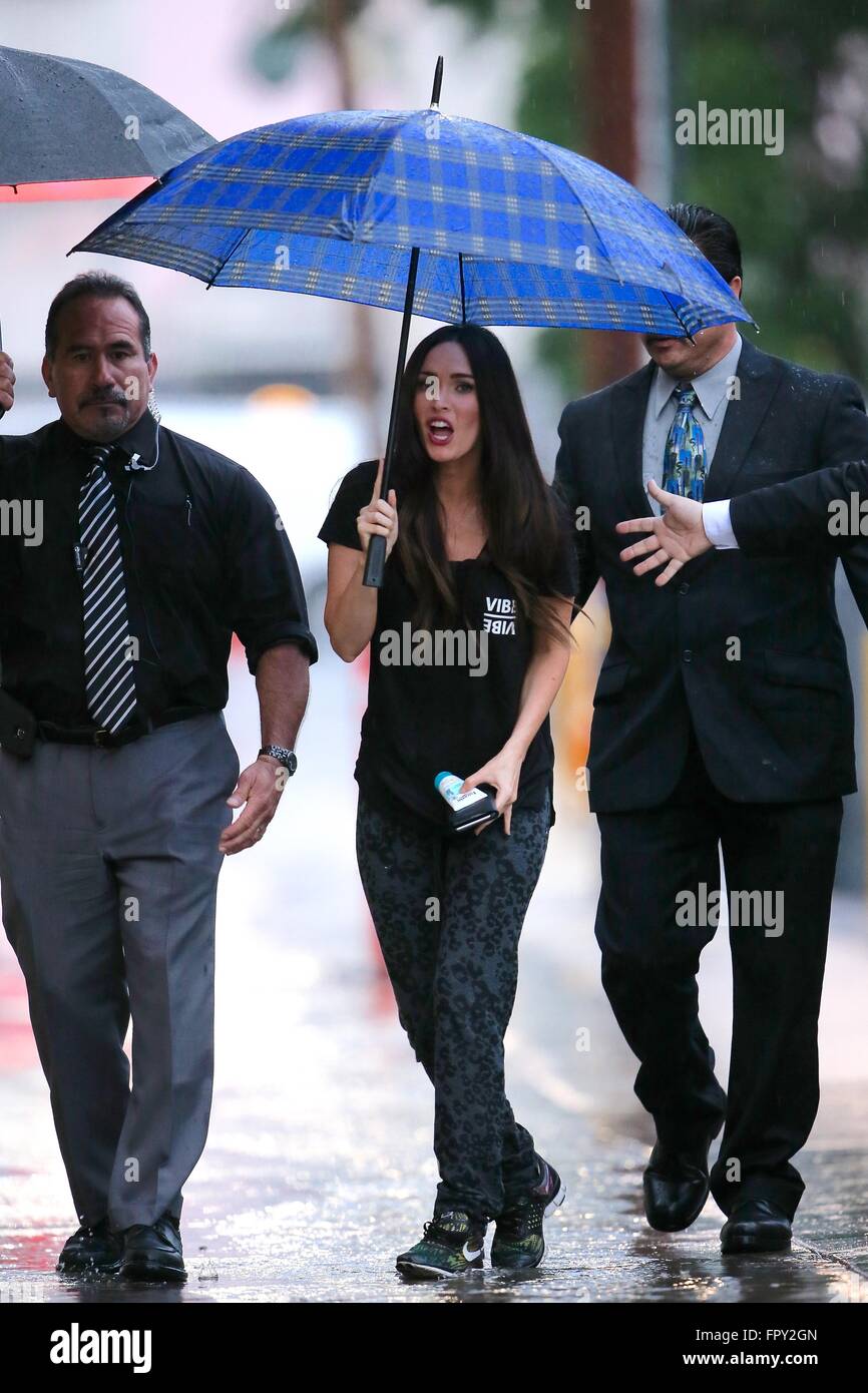 Megan Fox seen arriving at the ABC studios for Jimmy Kimmel Live ...