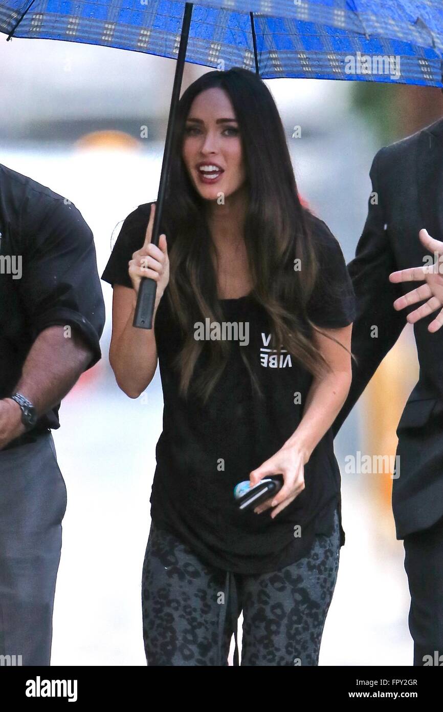 Megan Fox seen arriving at the ABC studios for Jimmy Kimmel Live ...