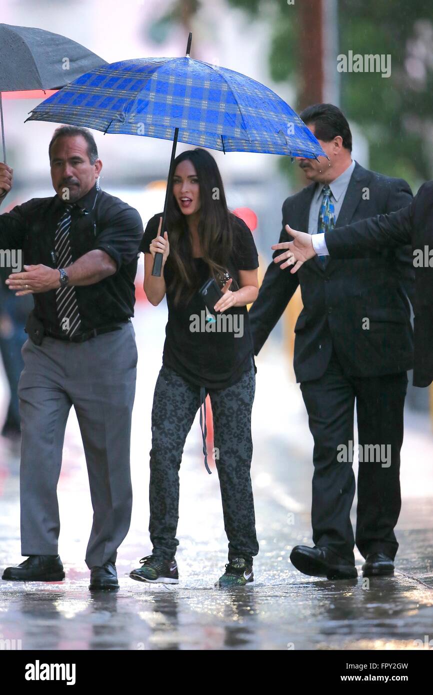 Megan Fox seen arriving at the ABC studios for Jimmy Kimmel Live ...