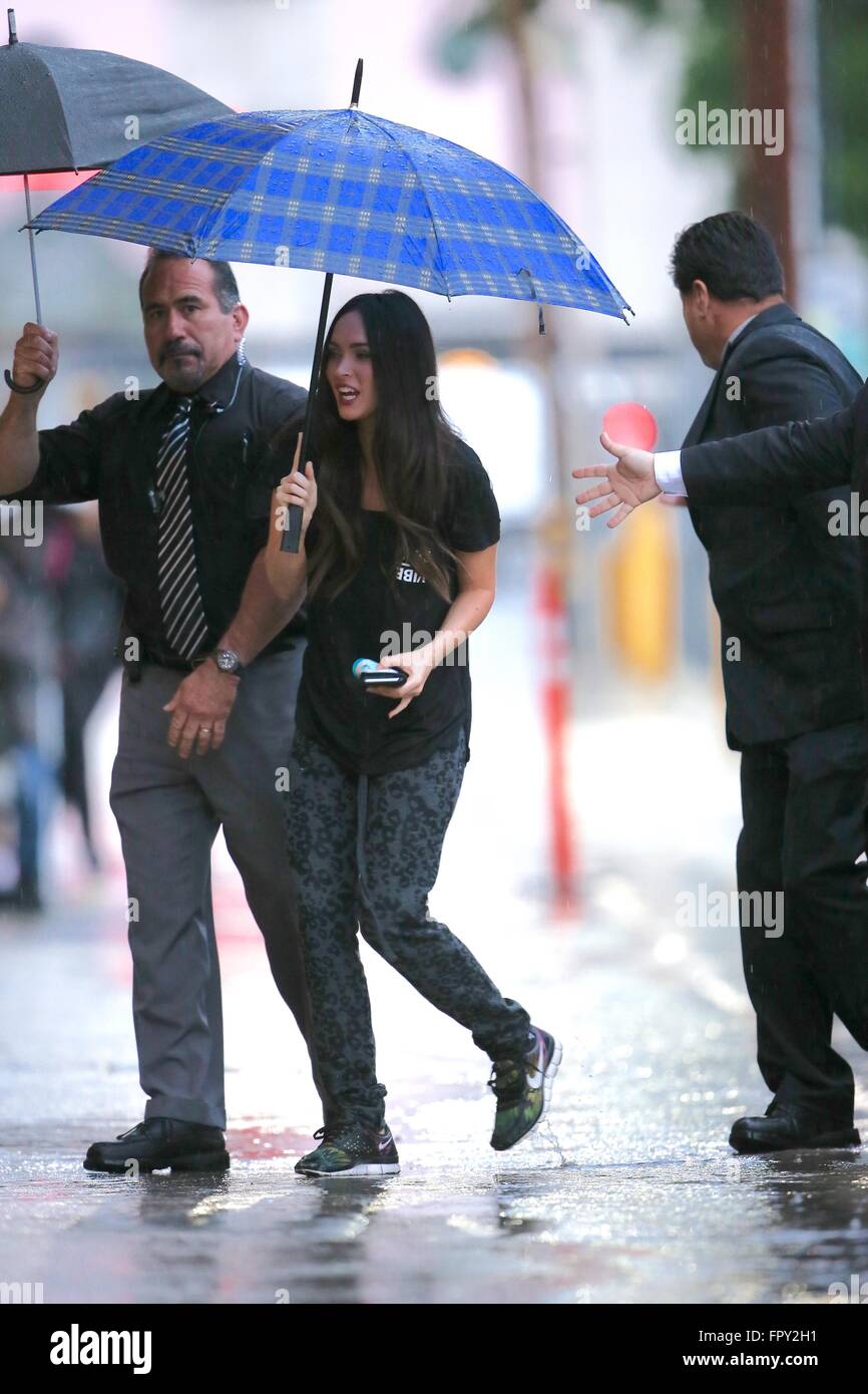 Megan Fox seen arriving at the ABC studios for Jimmy Kimmel Live ...