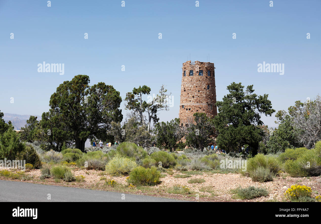Desert View Lookout, Grand Canyon South Rim, Arizona, USA Stock Photo ...