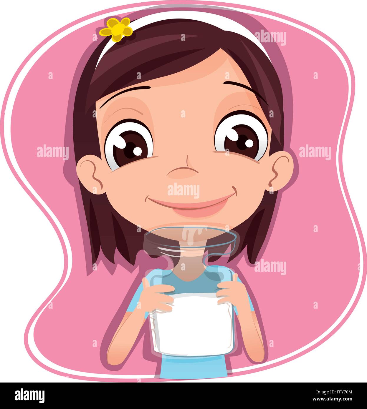 Girl milk Stock Vector Images - Alamy