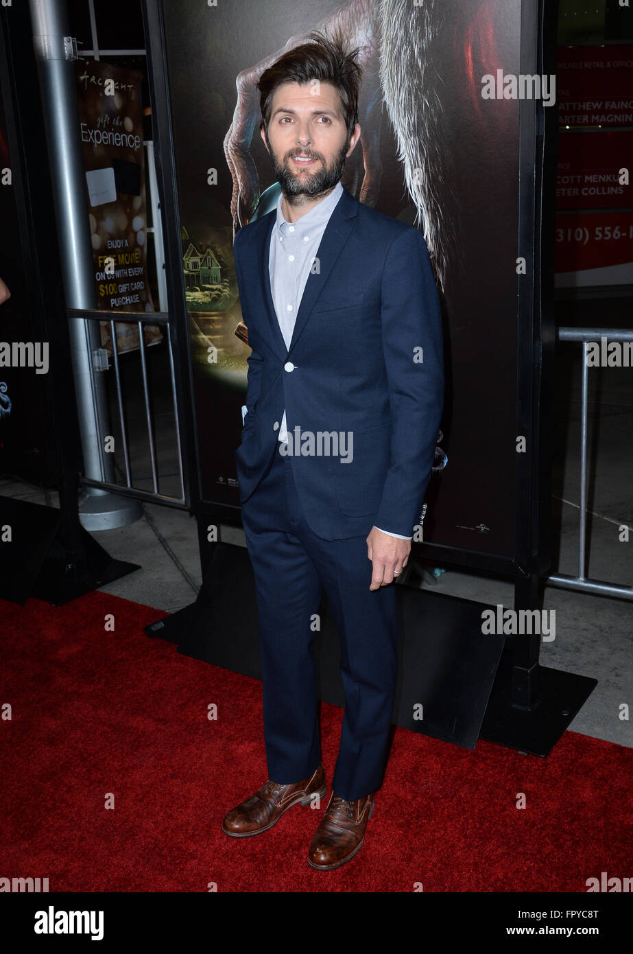 LOS ANGELES, CA - NOVEMBER 30, 2015: Actor Adam Scott at the Los ...