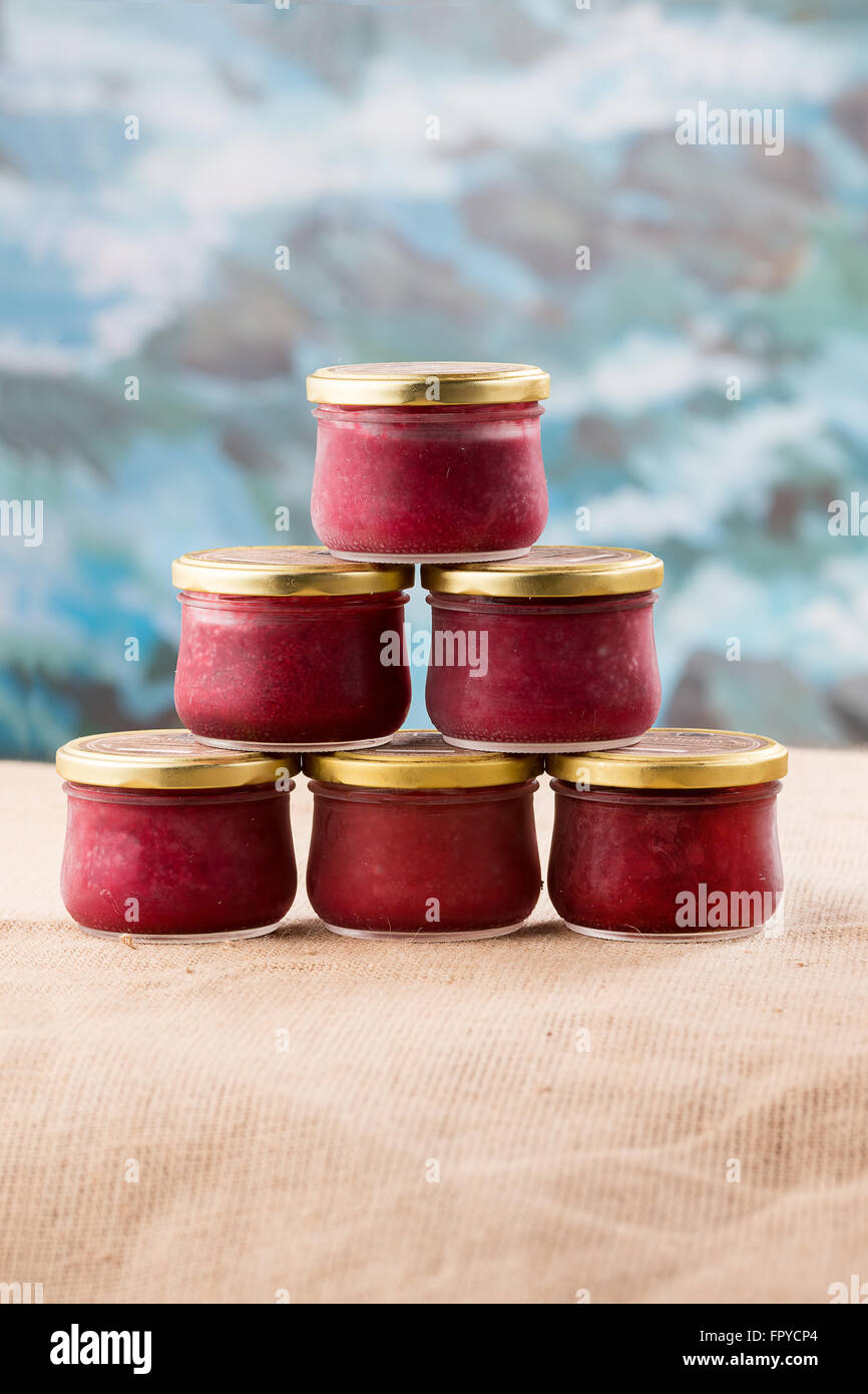 Six jars hi-res stock photography and images - Alamy