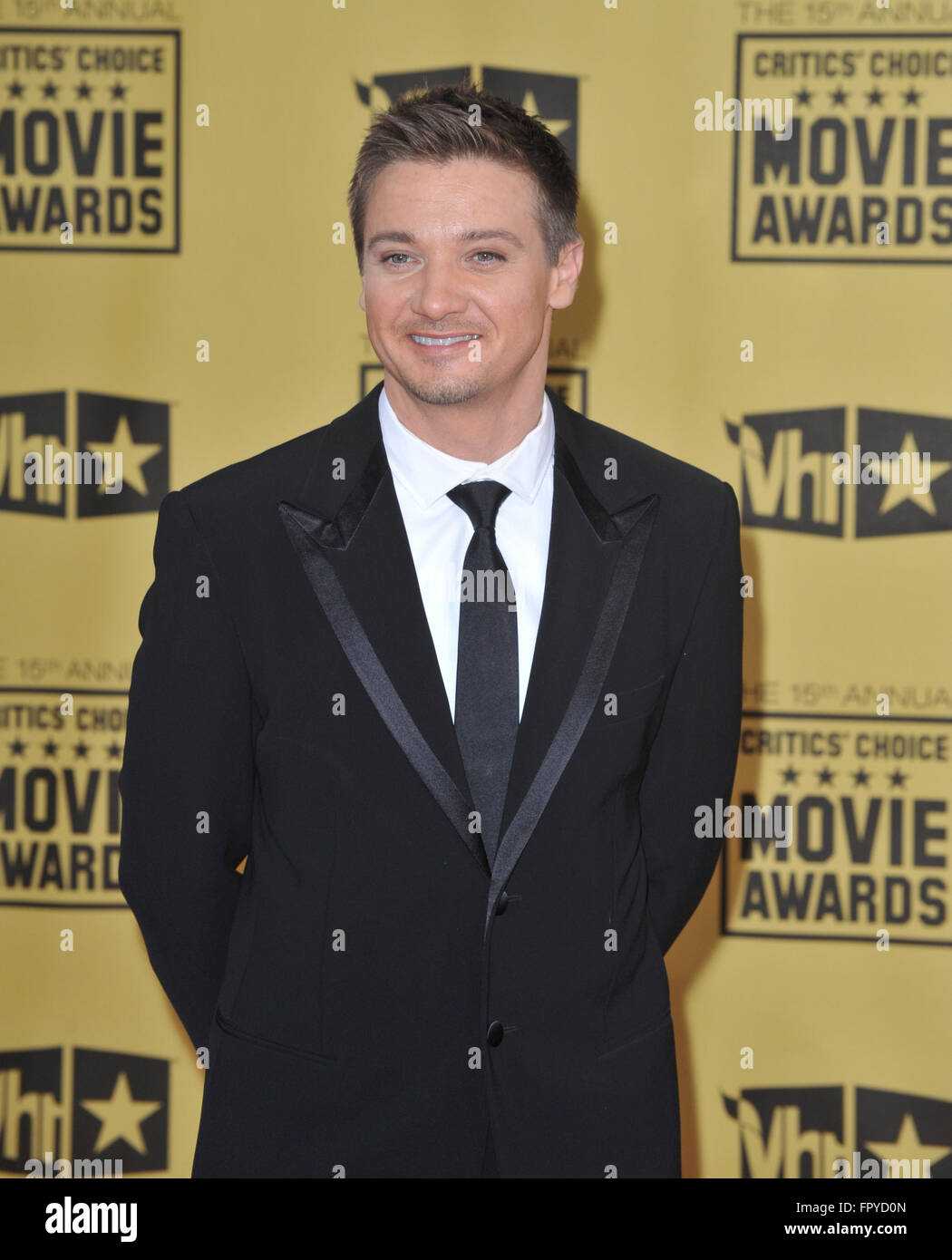 LOS ANGELES, CA - JANUARY 15, 2010: Jeremy Renner at the 15th Annual ...