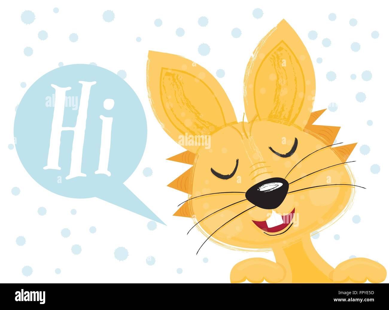 Rabbit drawing hi Stock Vector Images - Alamy