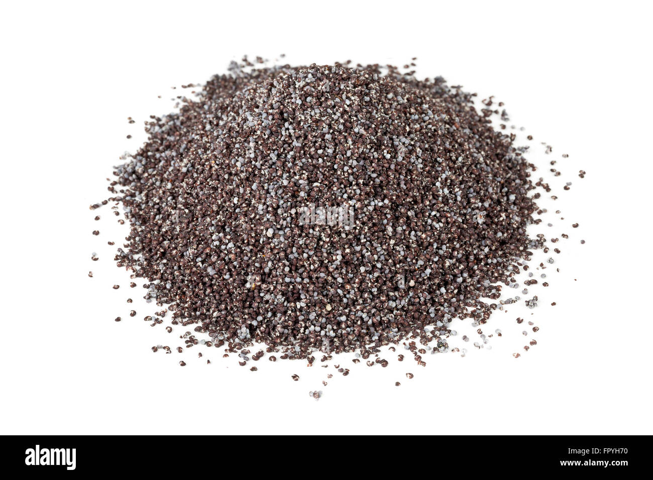 Heap of raw poppy seeds over white background Stock Photo - Alamy