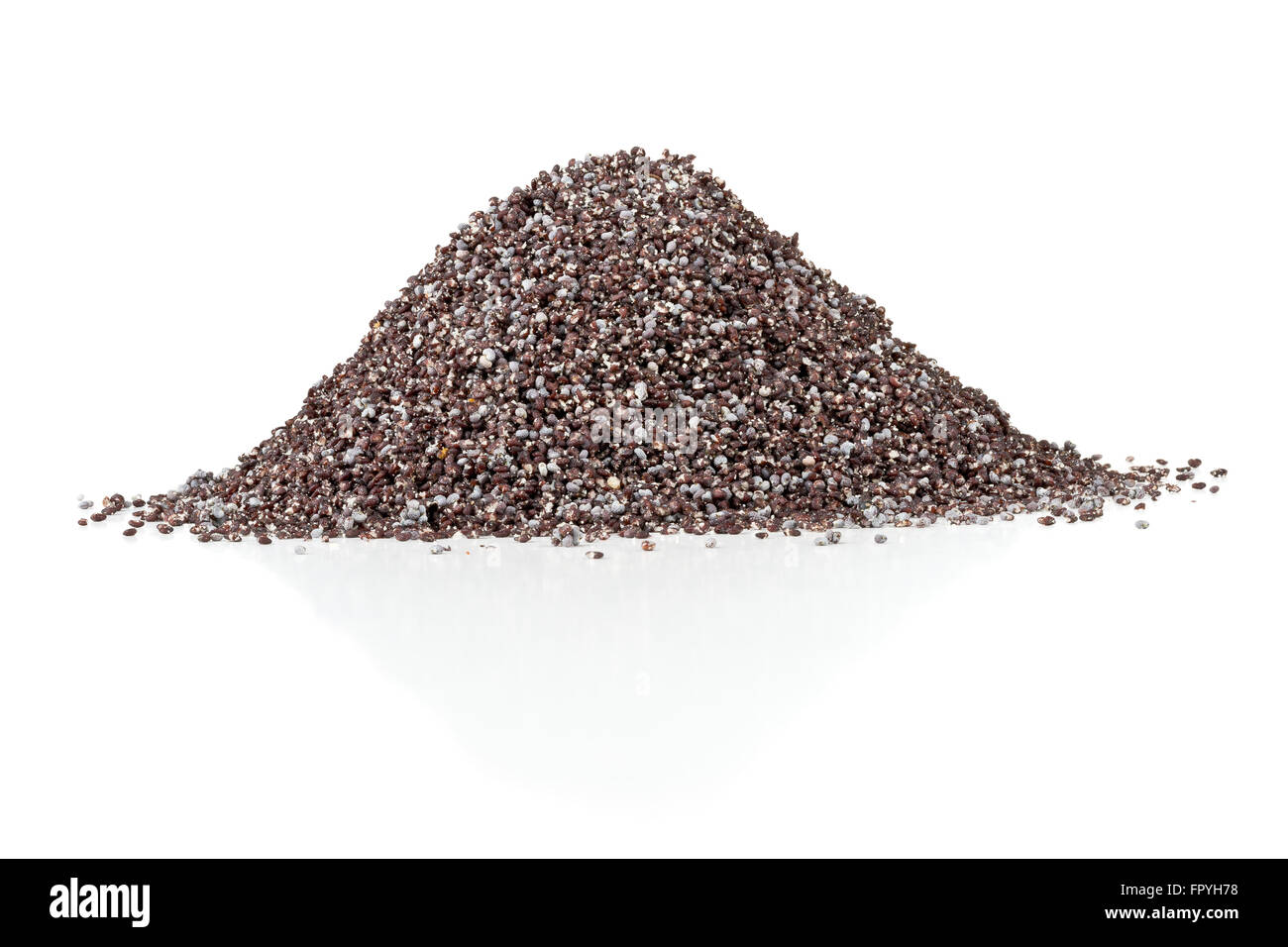 Heap of raw poppy seeds over white background Stock Photo - Alamy