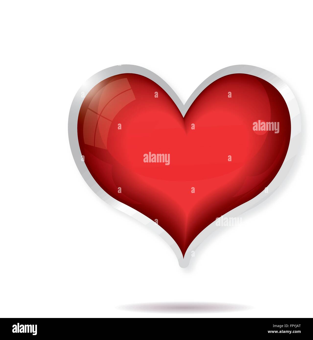 valentine heart vector illustration on white background isolated Stock ...