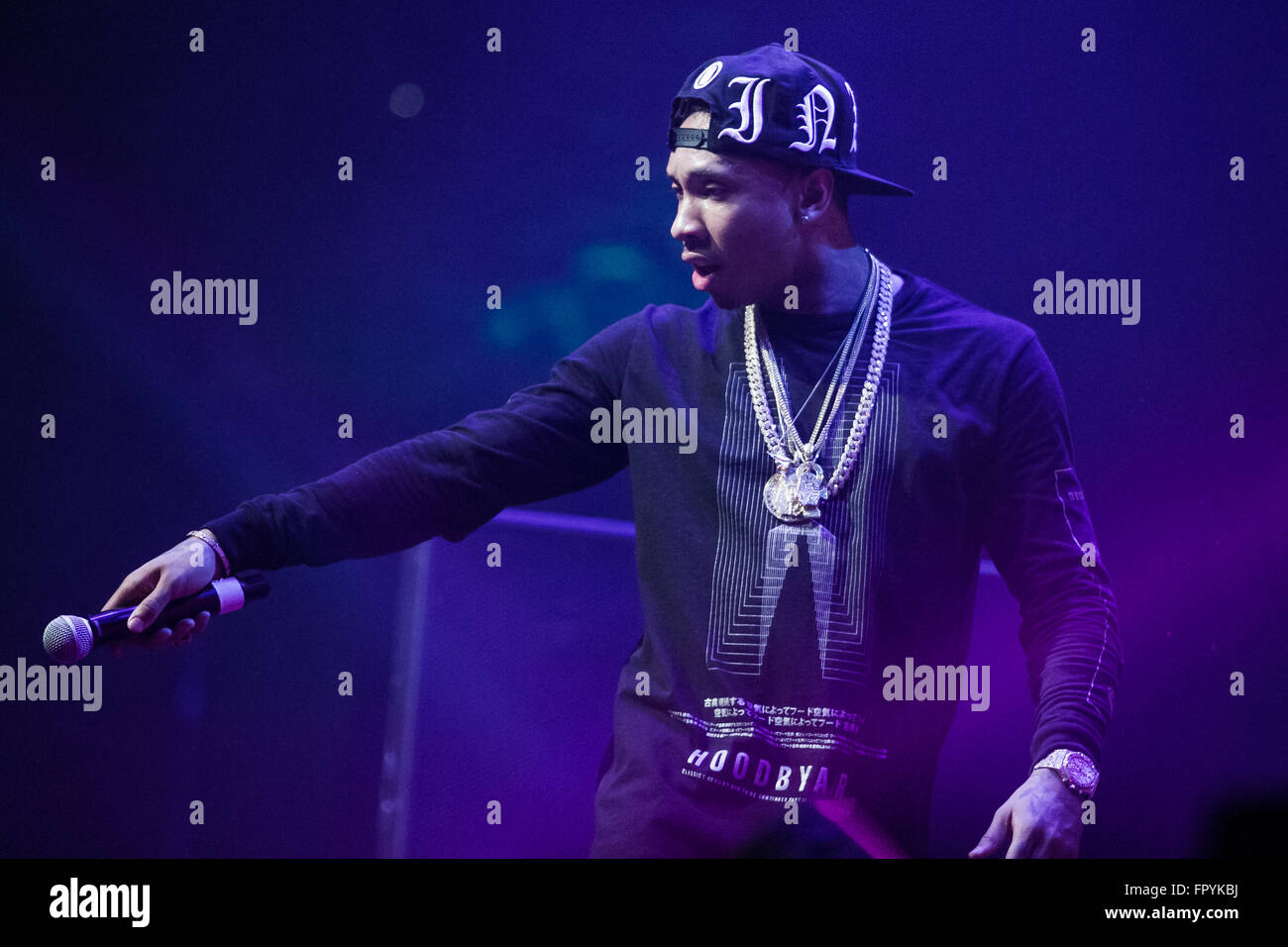 MOSCOW - 22 NOVEMBER, 2014 : American rap singer Tyga performing at ...