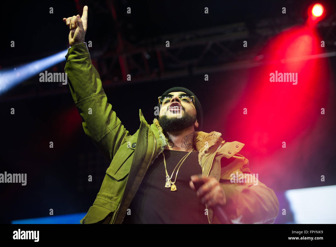 MOSCOW - 11 OCTOBER, 2015 : Artist and co founder of Black Star music ...