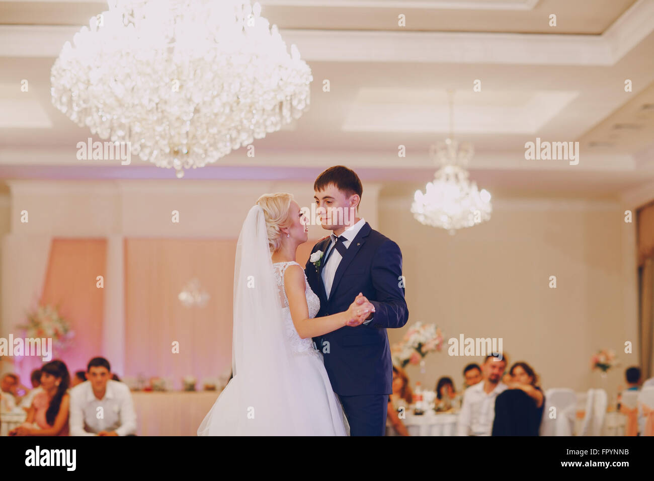 First wedding dance Stock Photo - Alamy