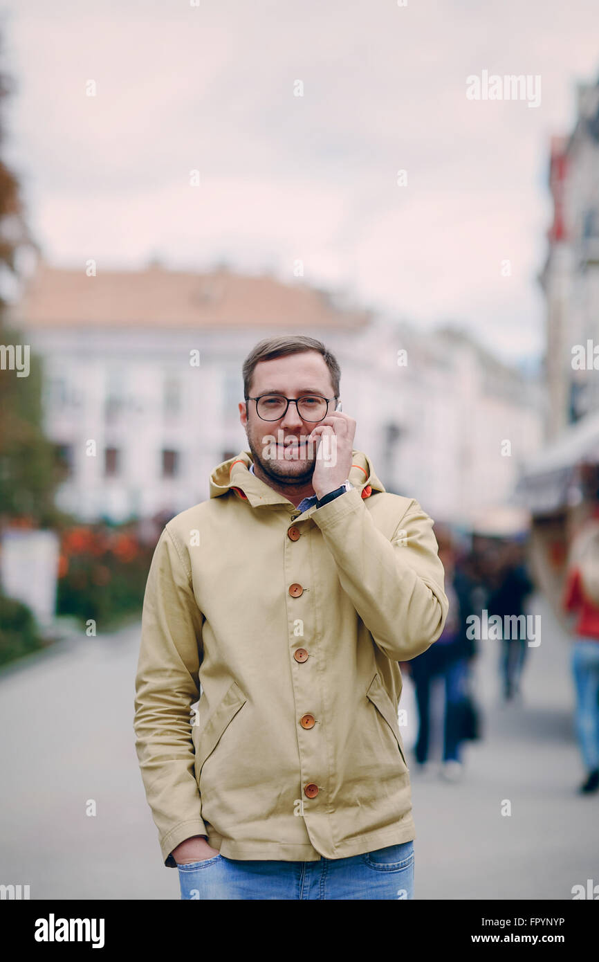 man with phone Stock Photo - Alamy