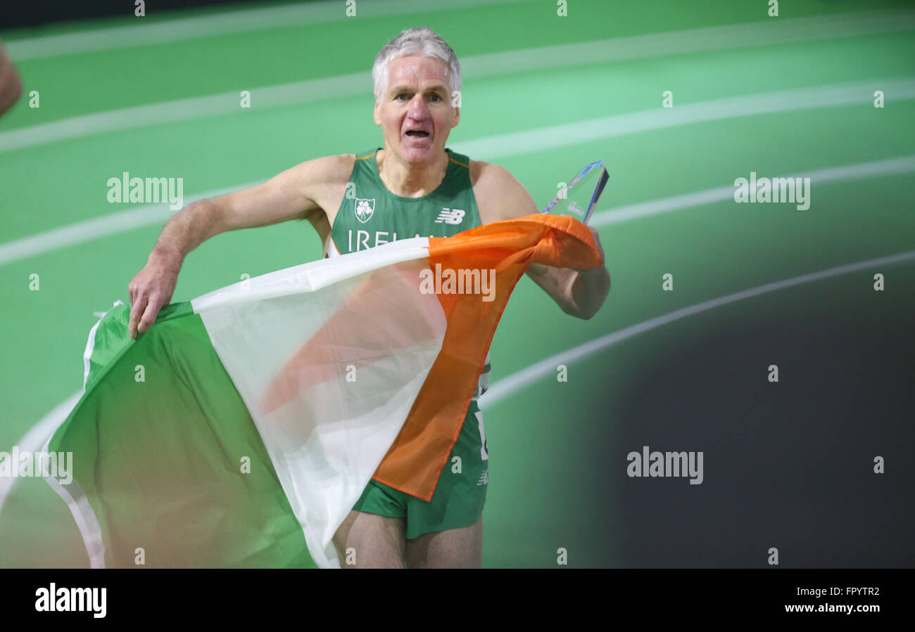 March 19, 2016 - JOE GOUGH celebrates his 2nd place finish in the ...