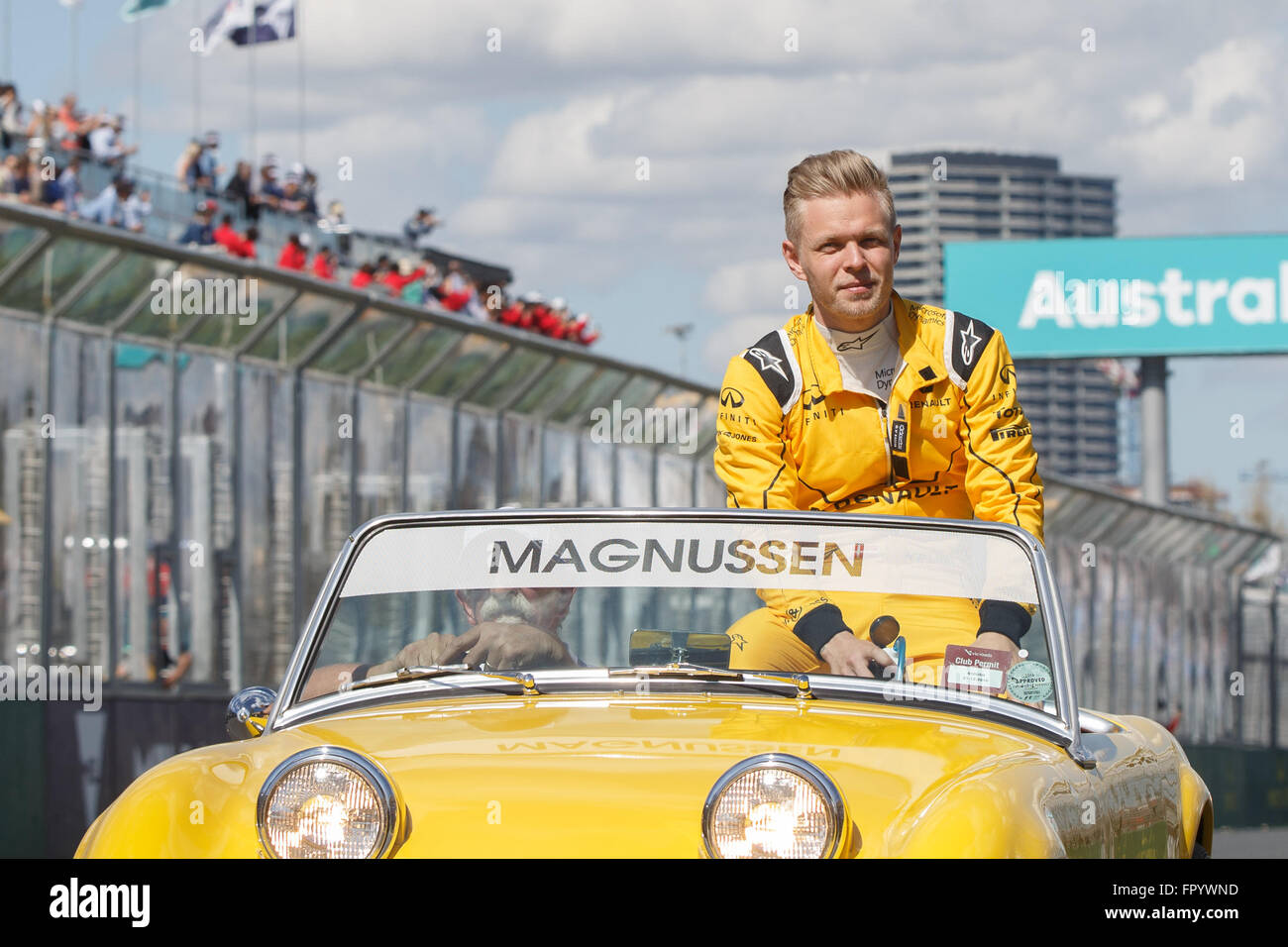 Albert Park, Melbourne, Australia. 20th Mar, 2016. Kevin Magnussen (DEN ...