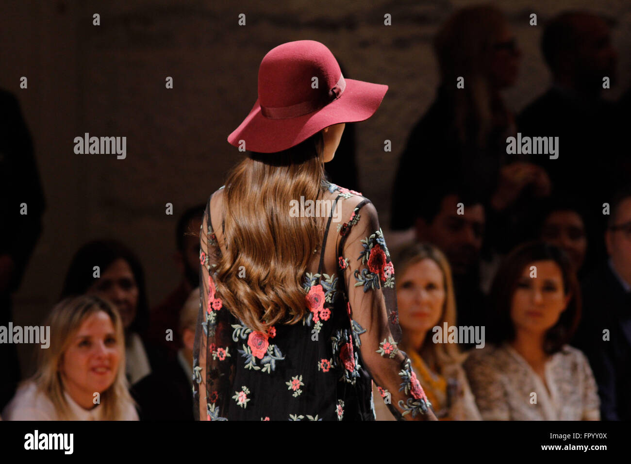 A model displays a creation by portuguese designer Ana Sousa at her ...