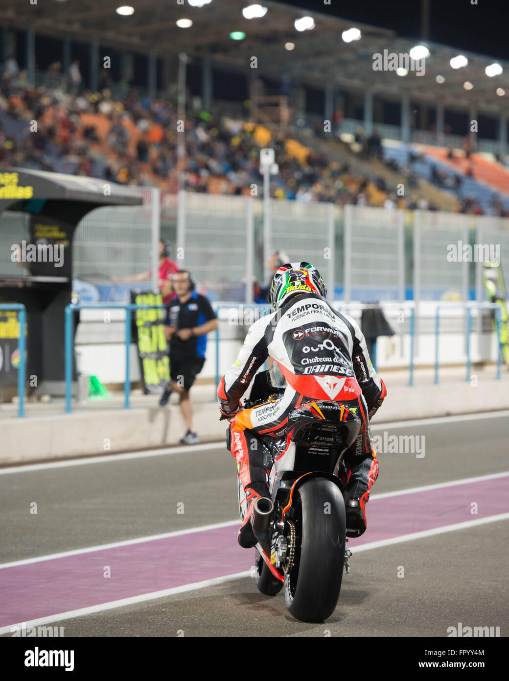 Losail International Circuit, Qatar. 19th March 2016. Luca Marini ...