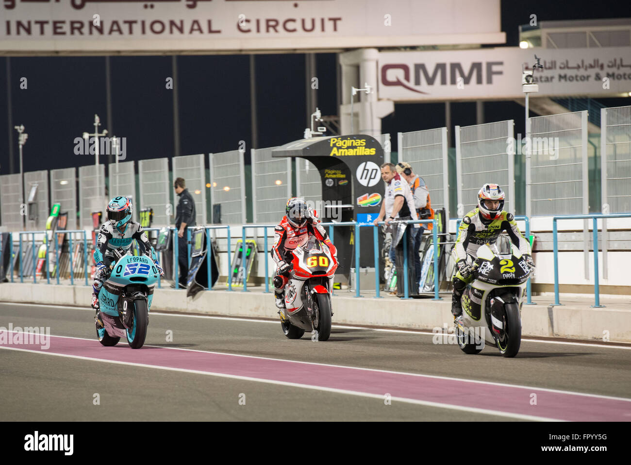 Losail International Circuit, Qatar. 19th March 2016. Danny Kent ...