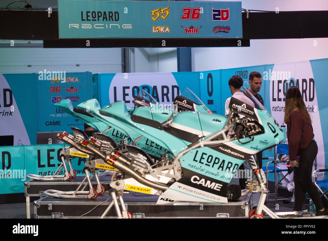 Losail International Circuit, Qatar. 19th March 2016. The team Leopard ...