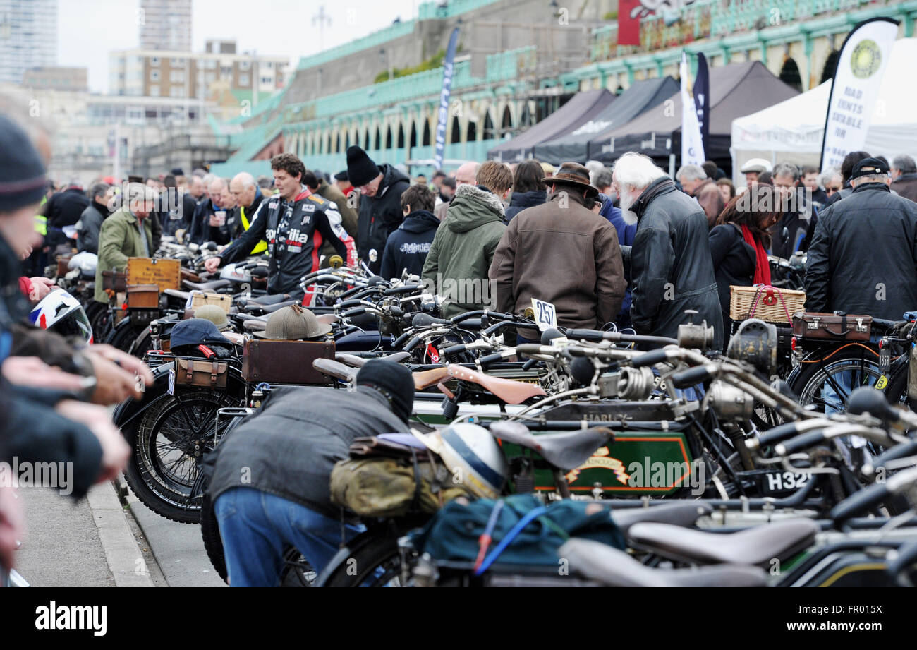 Brighton, UK. 20th March, 2016. Hundreds of enthusiasts enjoy the 77th ...