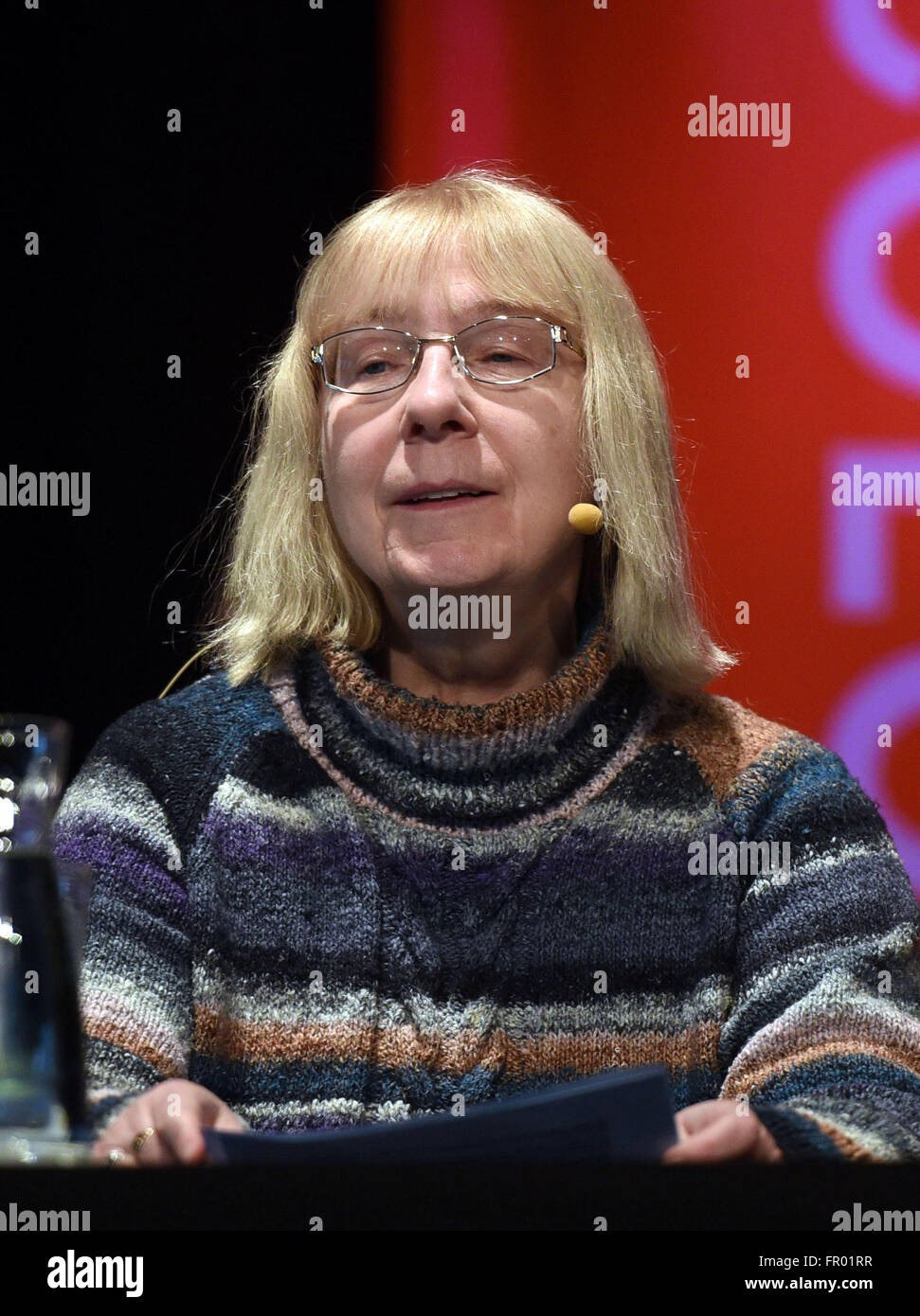 Writer Cherith Baldry pictured at a reading as part of the literature ...