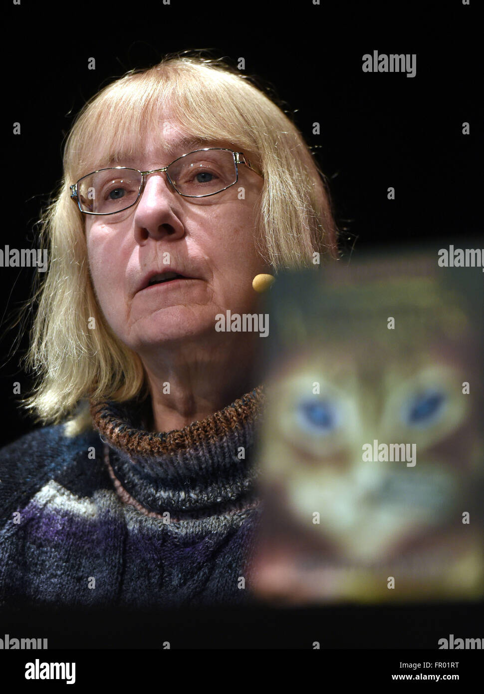 Writer Cherith Baldry pictured at a reading as part of the literature ...