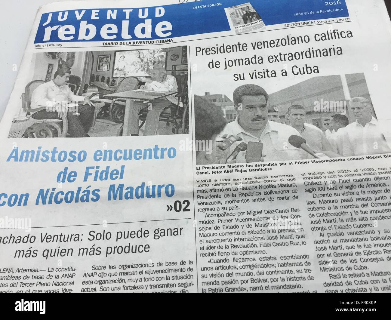 Cuban newspaper hi-res stock photography and images - Alamy