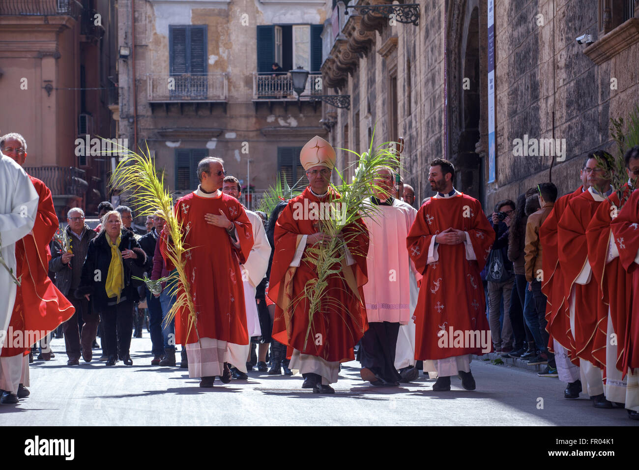 Palermo, Italy. 20th Mar, 2016. Archbishop Corrado Lorefice celebrates ...