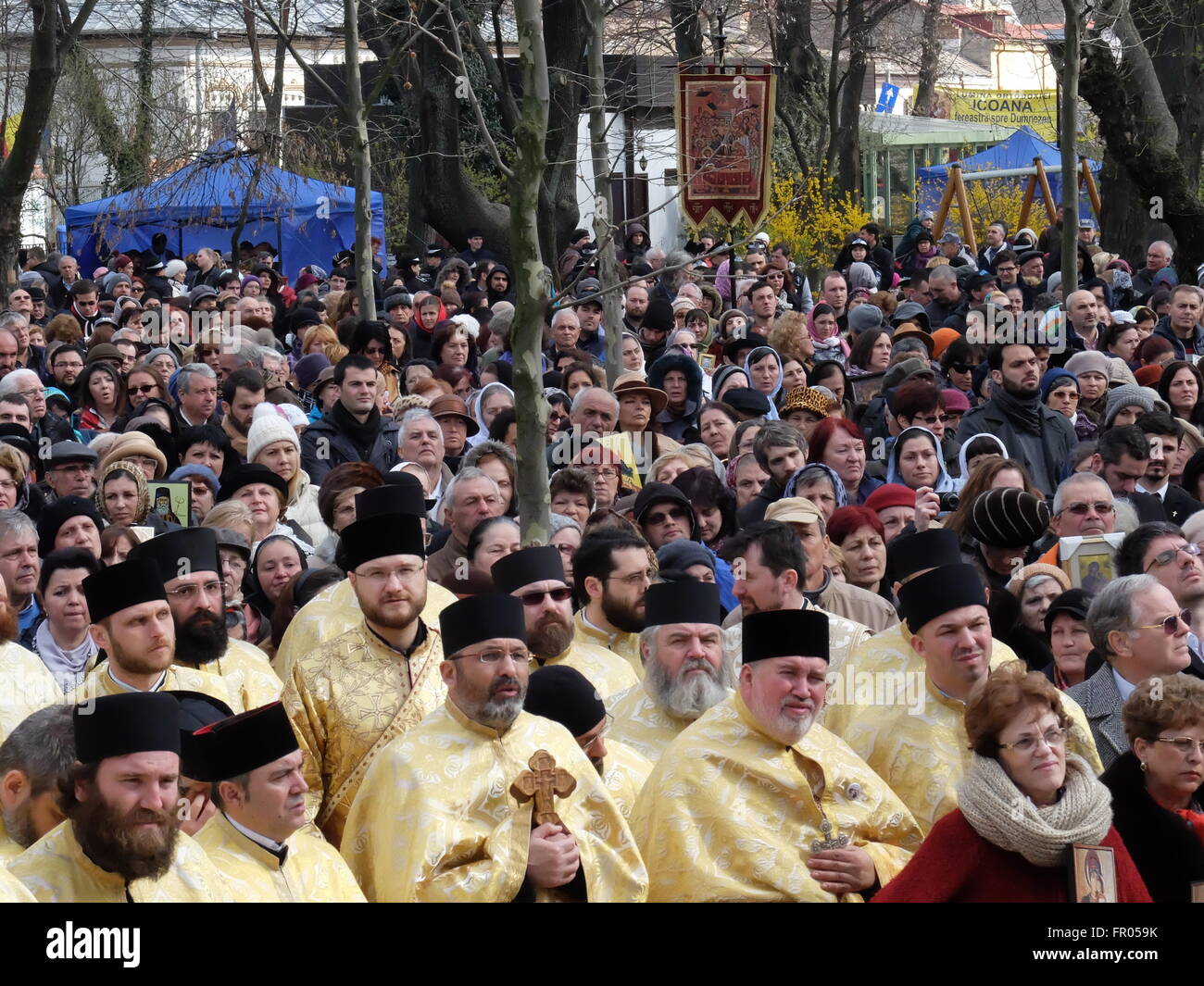 Bucharest, Romania, March 20, 2016: Over 70 orthodox priests are ...
