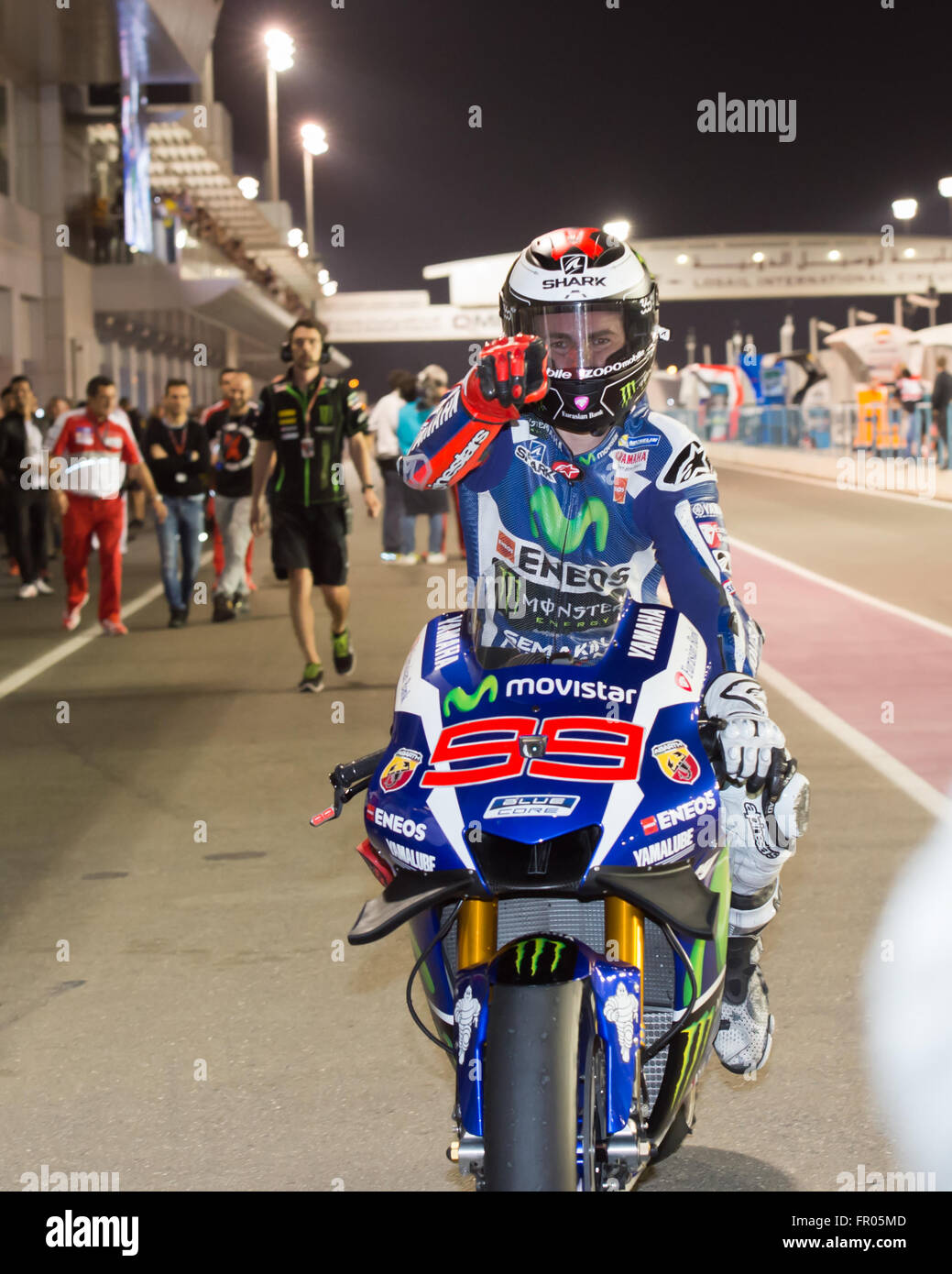Losail International Circuit, Qatar. 20th March 2016. Jorge Lorenzo ...