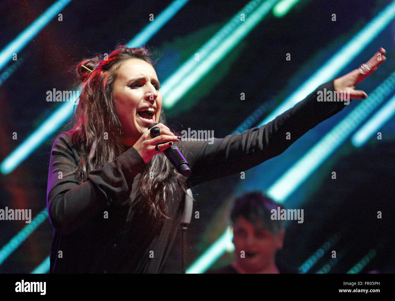 Kiev, Ukraine. 18th Mar, 2016. Ukrainian Crimean Tatar singer JAMALA ...