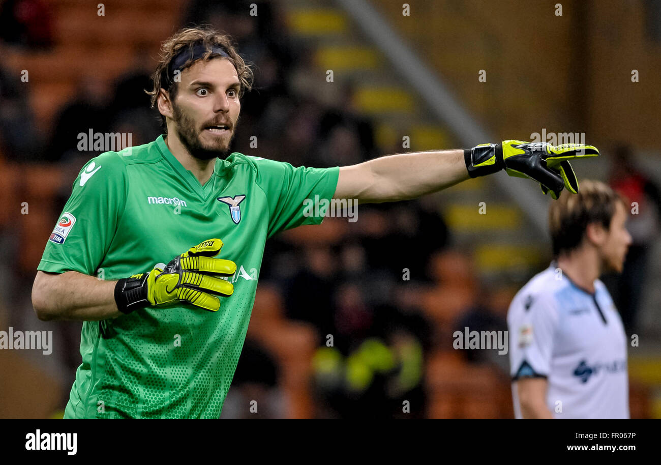 Milan, Italy. 20th Mar, 2016. Federico Marchetti gestures during the ...