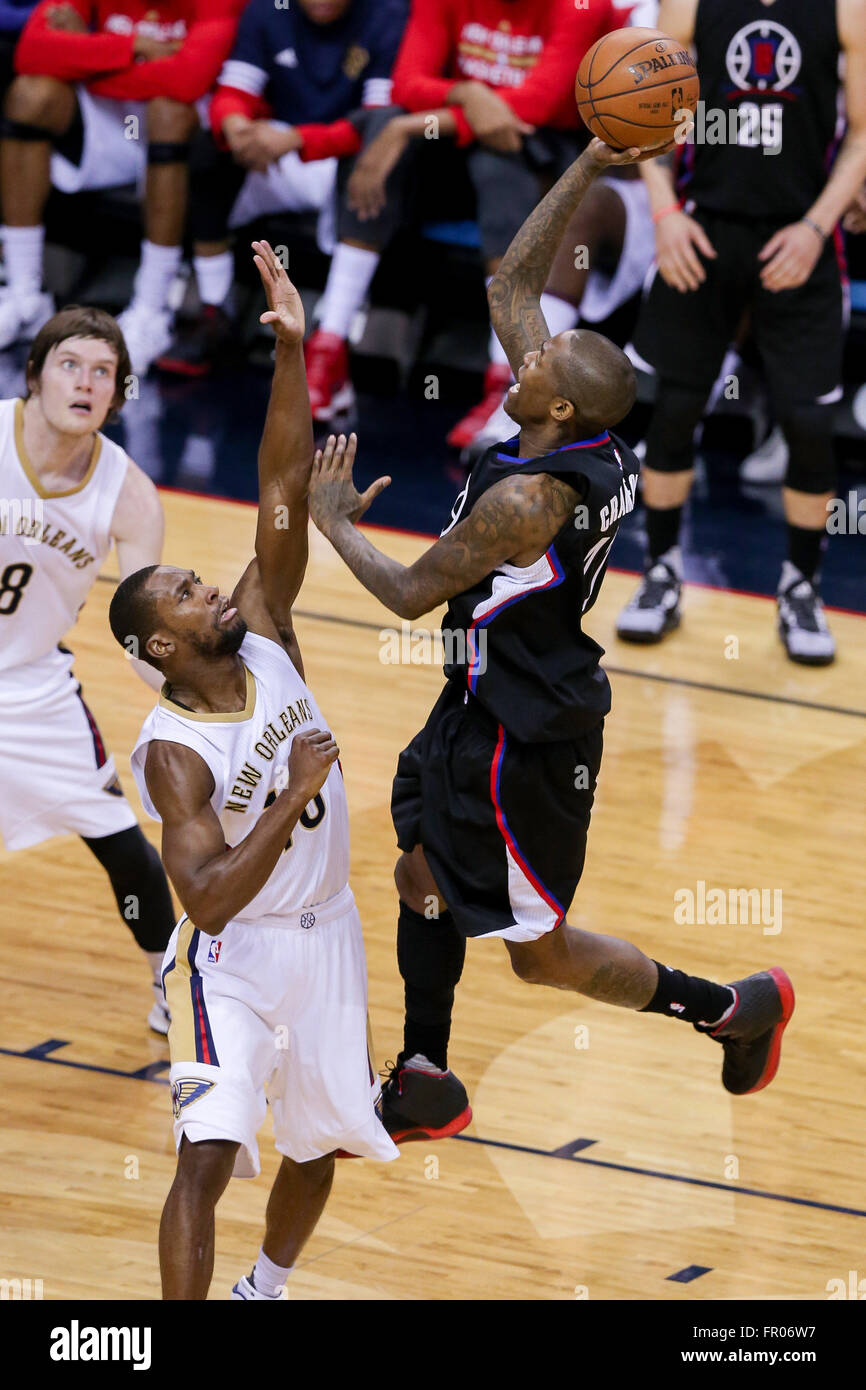 New Orleans, LA, USA. 20th Mar, 2016. Los Angeles Clippers guard Jamal ...