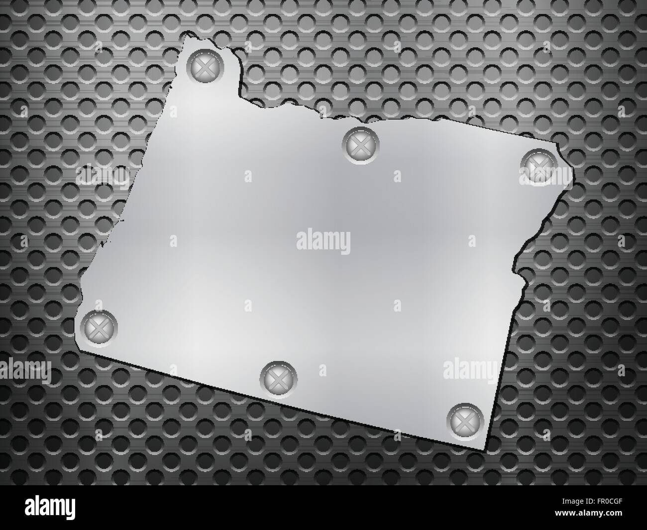 Oregon metal map on a black metal grid Stock Vector Image & Art - Alamy