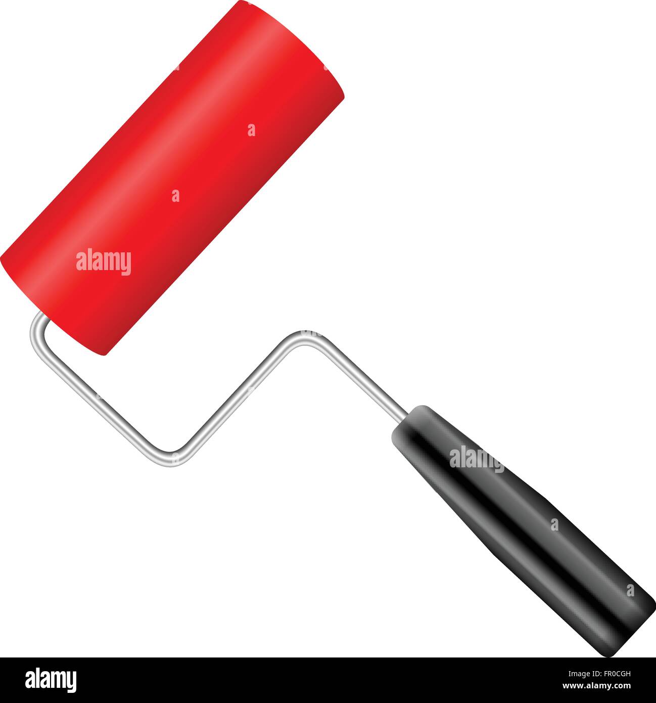 White paint roller on Stock Vector Images - Alamy